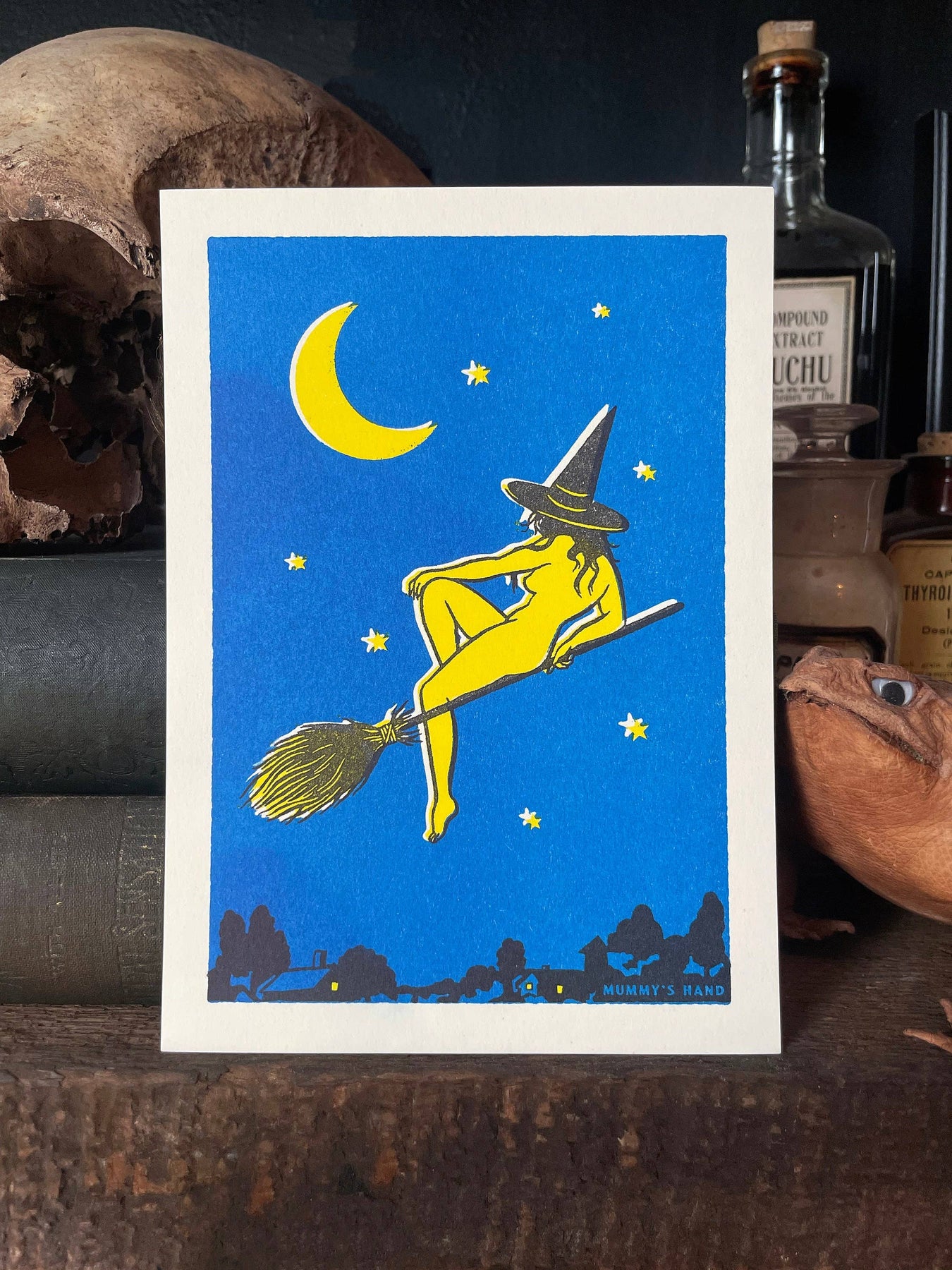 Spellbound Solitude Risograph Print - Witch Stargazing – Mortal Machine ...